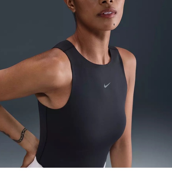 Nike | Tops | Nike Form Tank Bodysuit Stealth Evaporation Black Size ...
